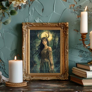 Sadhbh Celtic Goddess of Transformation and Nature Art Print, Spiritual ...
