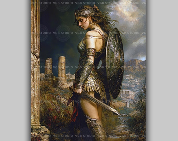 Athena Greek Mythology Goddess Fine Art Print by Tammy Wampler - Etsy ...