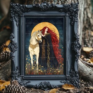 Epona Roman Pagan Goddess of Horses and Fertility Fine Art Print ...