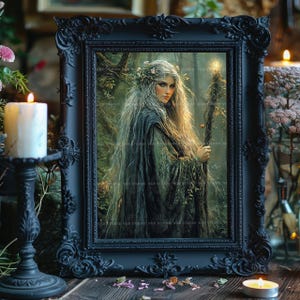 Danu Mystical Celtic Forest Goddess Art Print,ethereal Irish Mythology ...