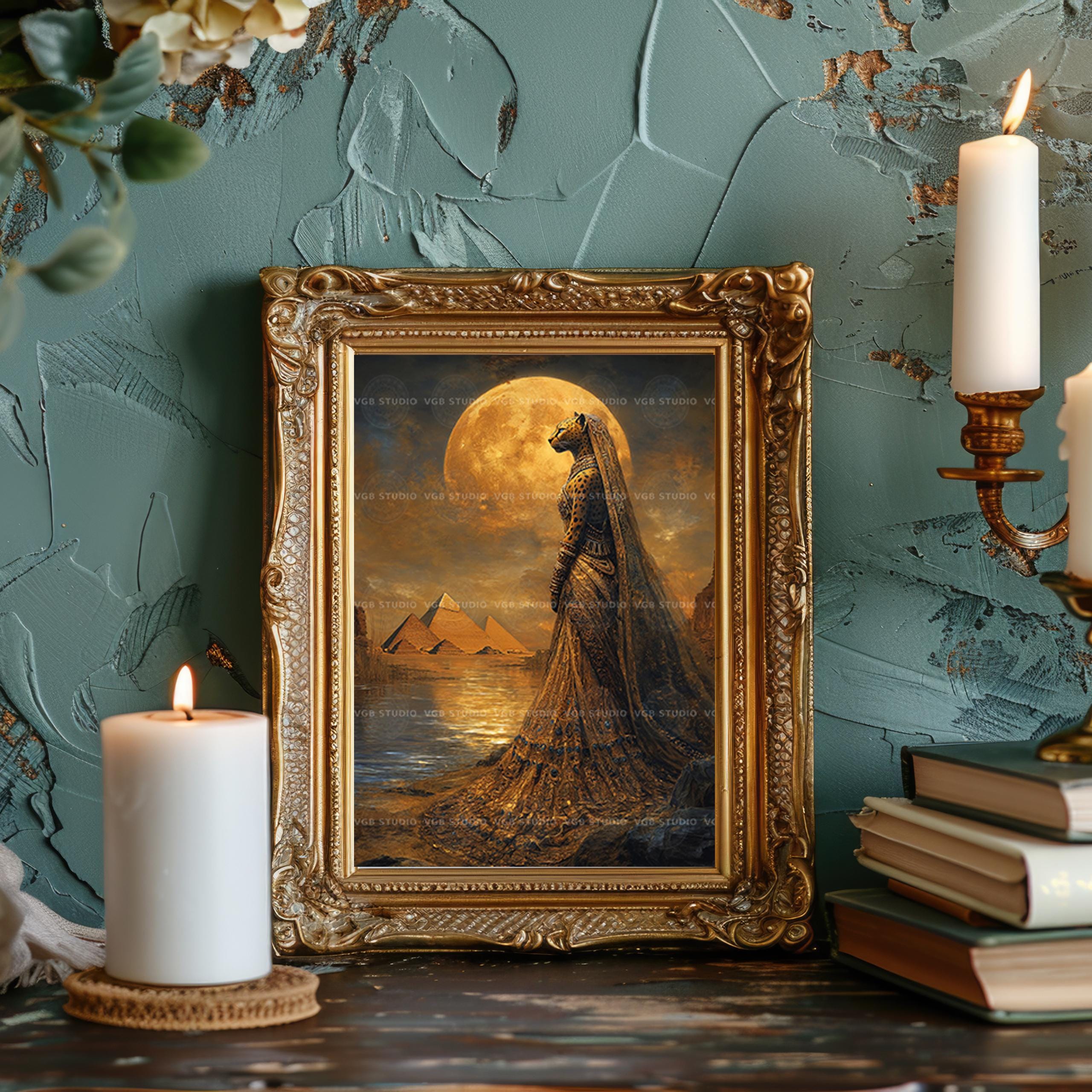 Mafdet Art Print Egyptian Cat Goddess Wall Art Ancient Egypt Decor ...