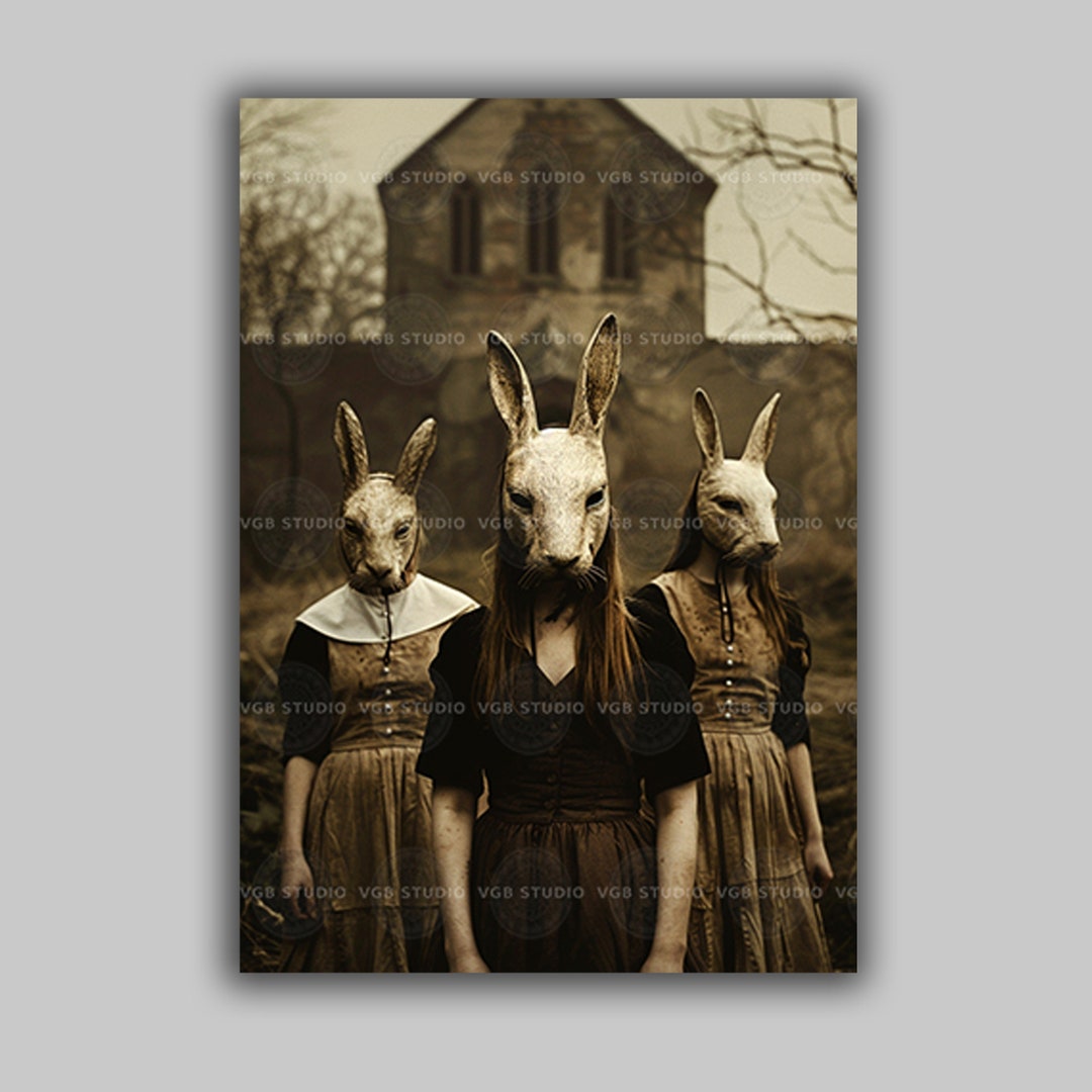 Rabbit Cult Abandoned Village, Witch Cove, Occult Poster, Witchcraft ...