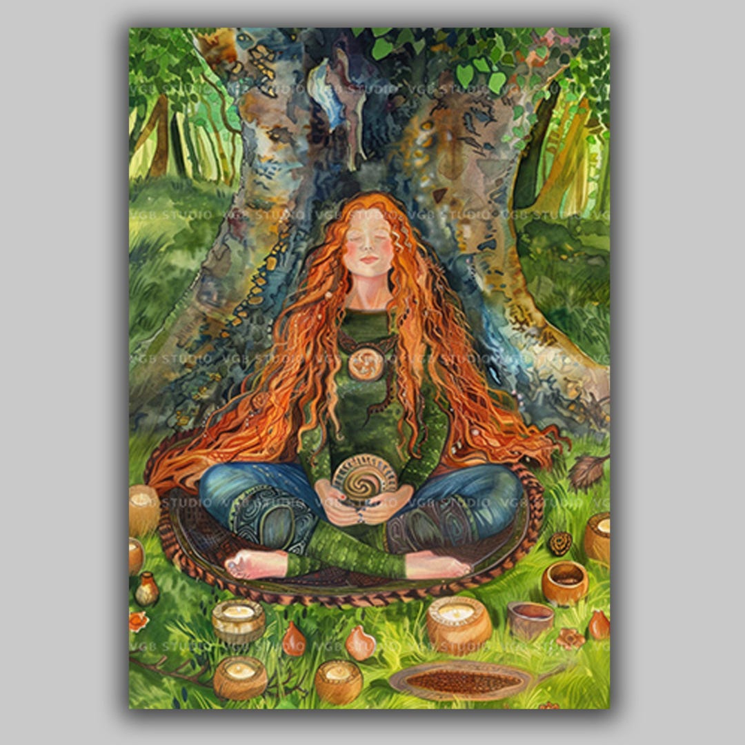 Danu Celtic Goddess Art Print Earth Mother Deity Nature Spiritual ...