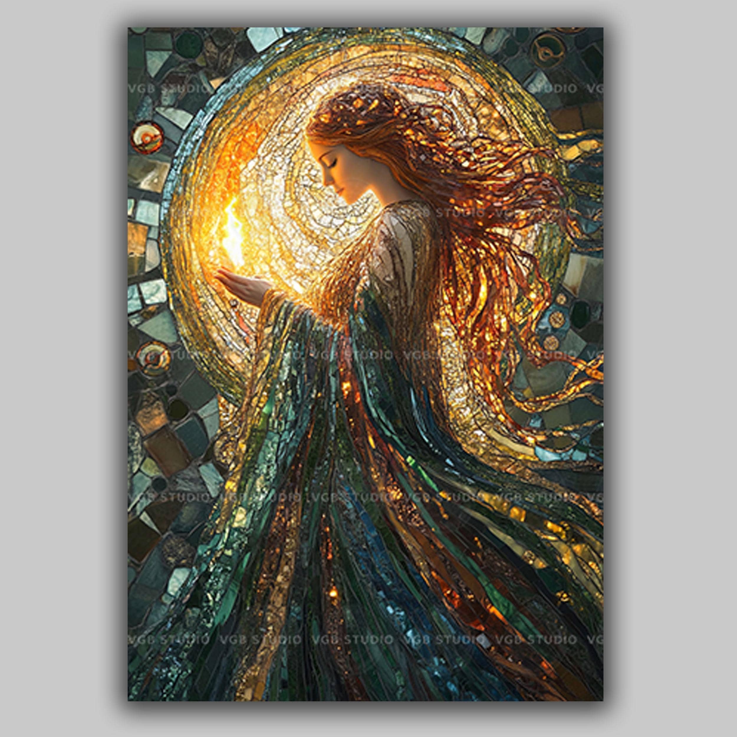 Brigid Celtic Goddess of Fire and Inspiration Art Print, Radiant ...