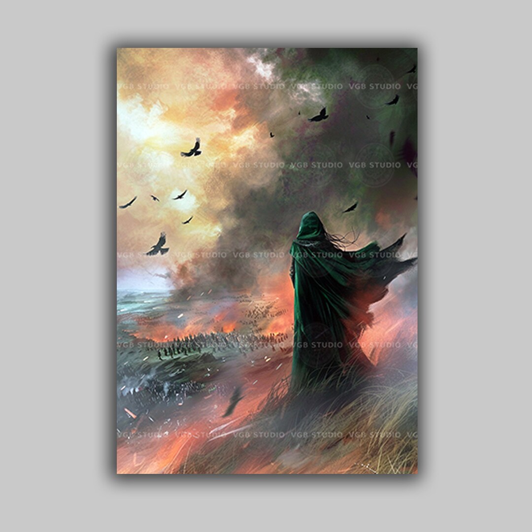 The Morrigan Art Print Celtic Battle Goddess Dark Fantasy Crow ...