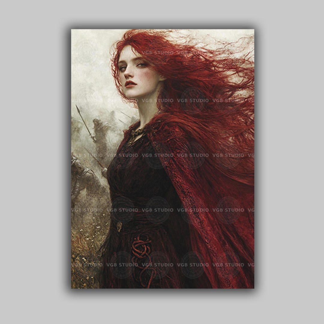 Nemain Celtic Goddess of War and Battle Fury Irish Mythology Art Print ...