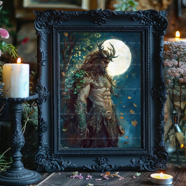 Cernunnos Celtic Horned God of Nature,druidic Forest Guardian,pagan ...