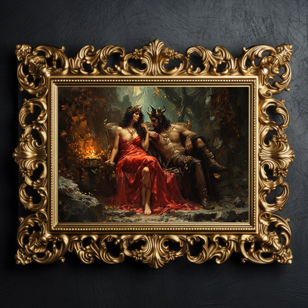 Persephone Hades Underworld Rulers Love Story Art Giclee, Gothic Love ...