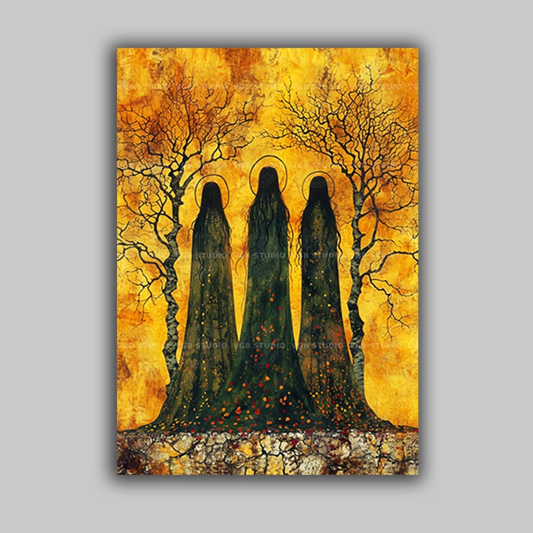 The Norns Art Print | Norse Mythology Three Fates Goddesses | Viking ...