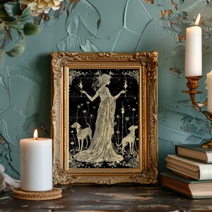 Hecate Witchcraft Night Greek Goddess Art Nouveau Crossroads Magic ...