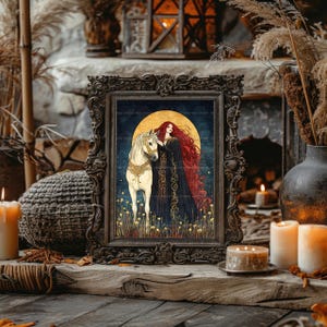 Epona Roman Pagan Goddess of Horses and Fertility Fine Art Print ...