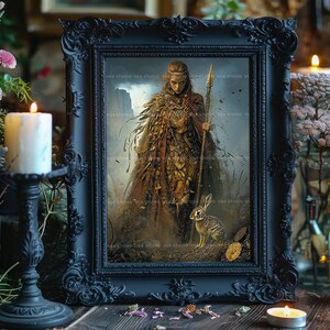 Andraste Art Print Celtic Warrior Goddess Wall Art British Mythology ...
