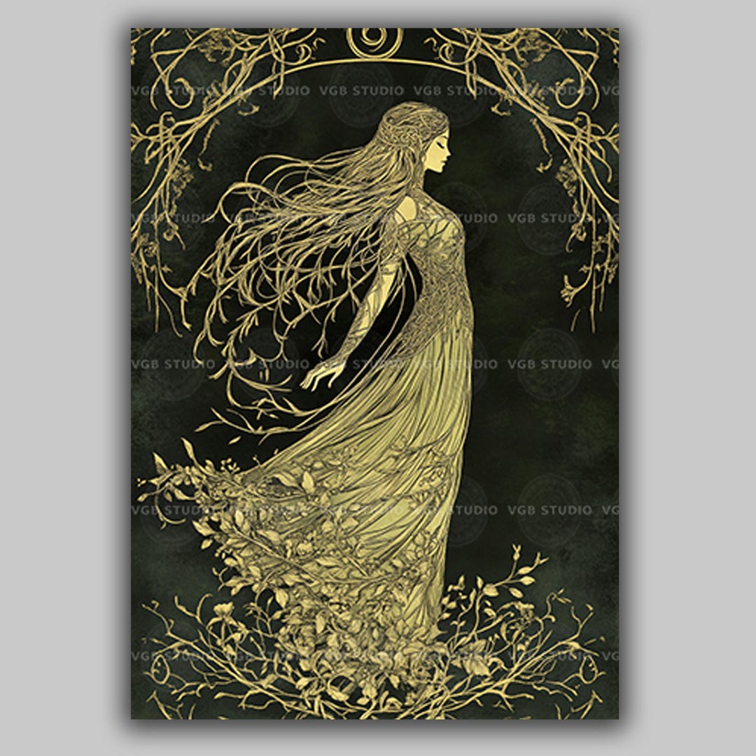 Danu Celtic Goddess of Rivers and Mother of the Tuatha Dé Danann Art Print Irish Mythology ...