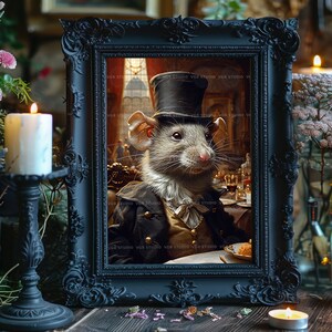 Gothic Rat Victorian Gentleman Mouse Poster Fine Art Print, Painting ...