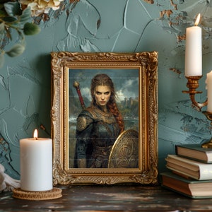 Scathach Celtic Battle Goddess Art Print, Fierce Female Protector Wall ...