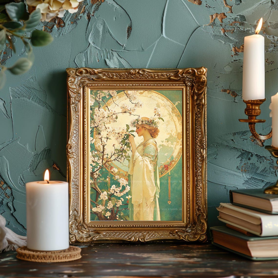 Thallo Horae Greek Goddess Art Print Spring Blossom Wall Decor Art ...