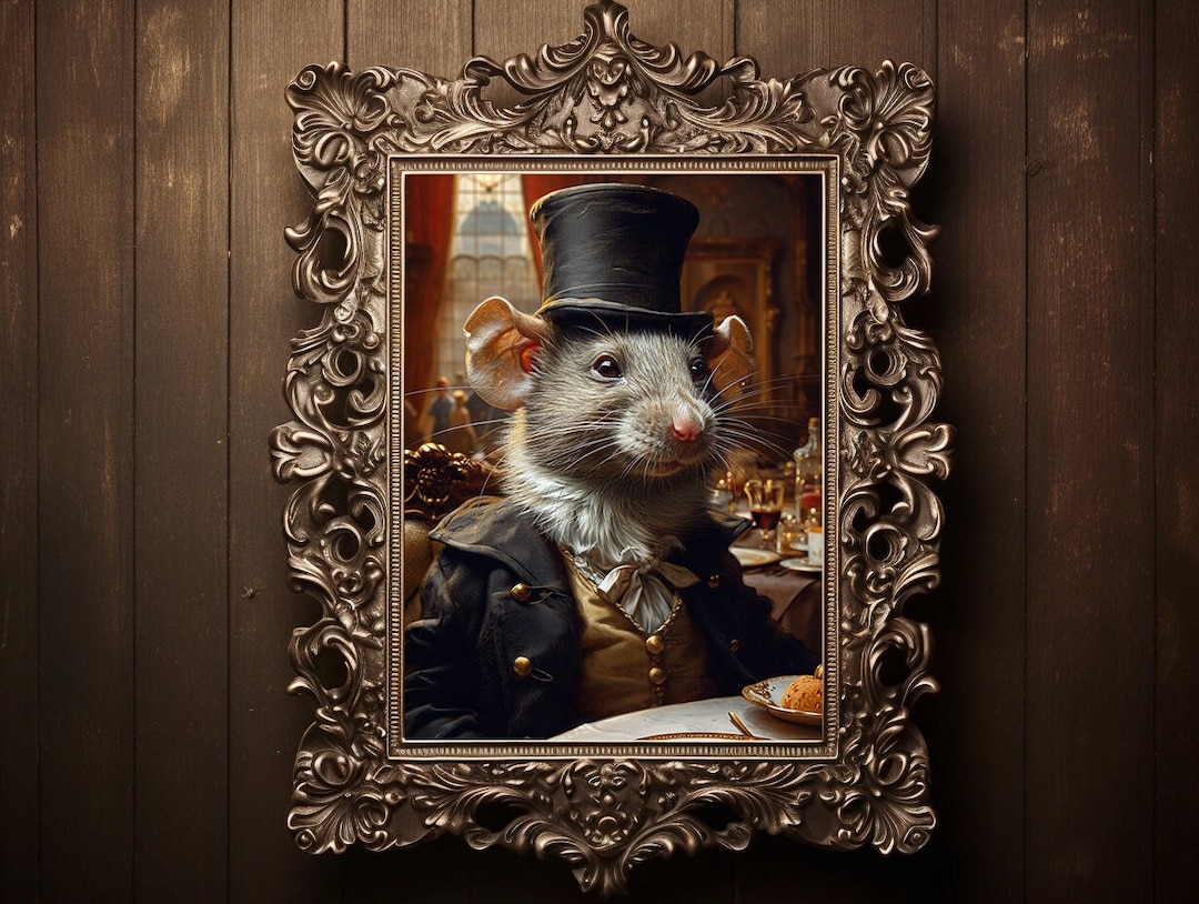 Gothic Rat Victorian Gentleman Mouse Poster Fine Art Print, Painting ...