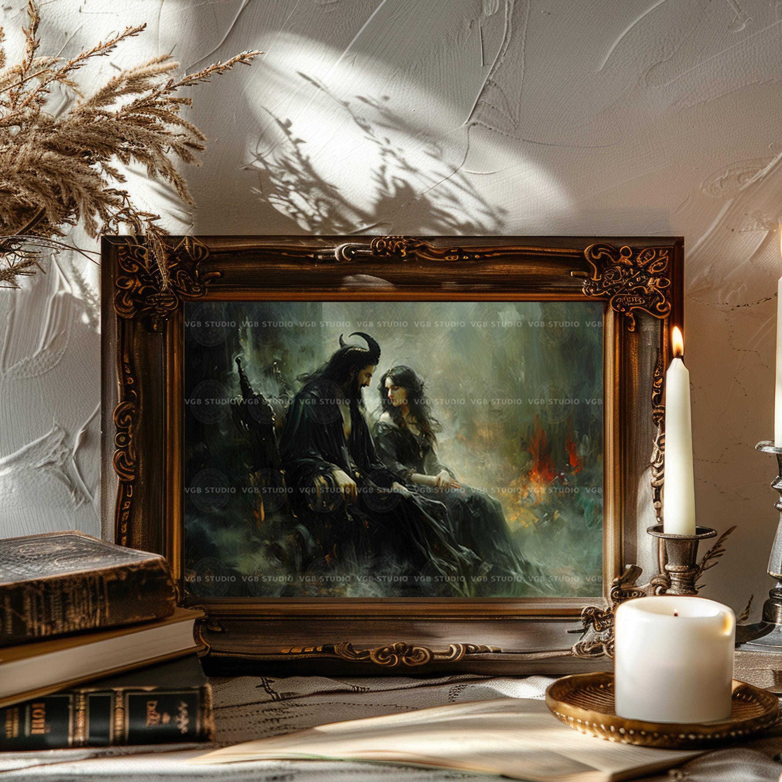 Persephone and Hades Art Print Greek Mythology Lovers Underworld Deity ...