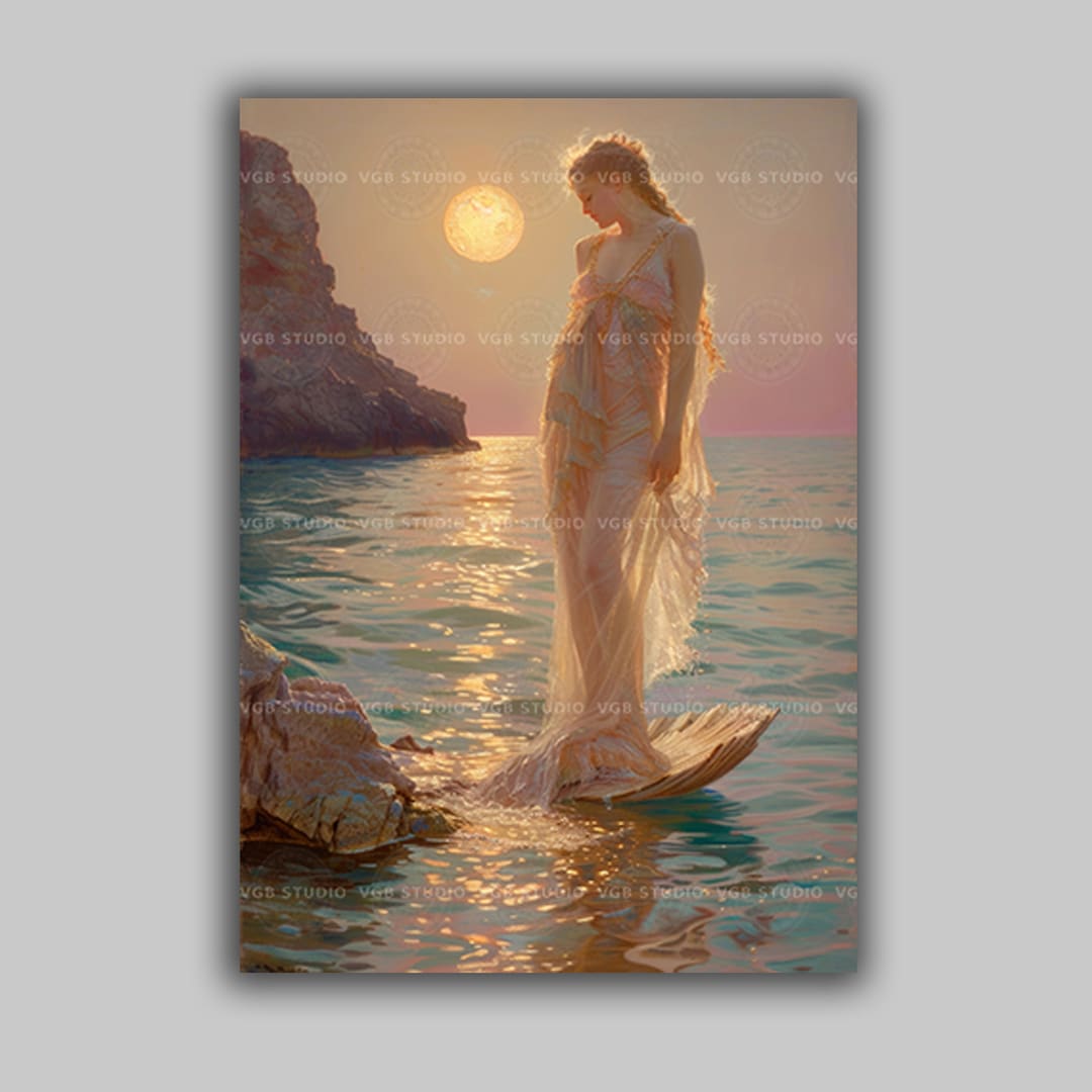 Aphrodite Greek Goddess of Love and Beauty, Birth of Venus Myth Fine Art Giclee, Baroque ...