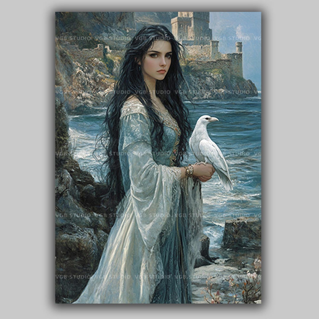 Branwen Welsh Goddess of Love and Beauty by the Sea Fine Art Print ...