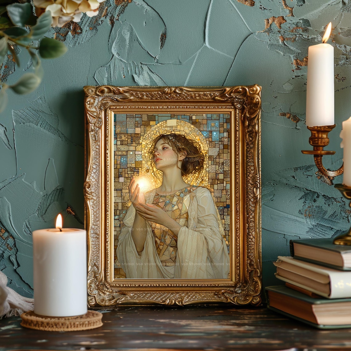 Sophia Art Print Goddess of Wisdom Mosaic Wall Art Divine Feminine ...