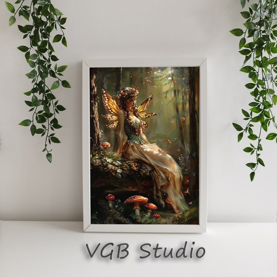 Fairy Dark Forest Woodland Celtic Lore, Irish Myth Fantasy Poster Print ...
