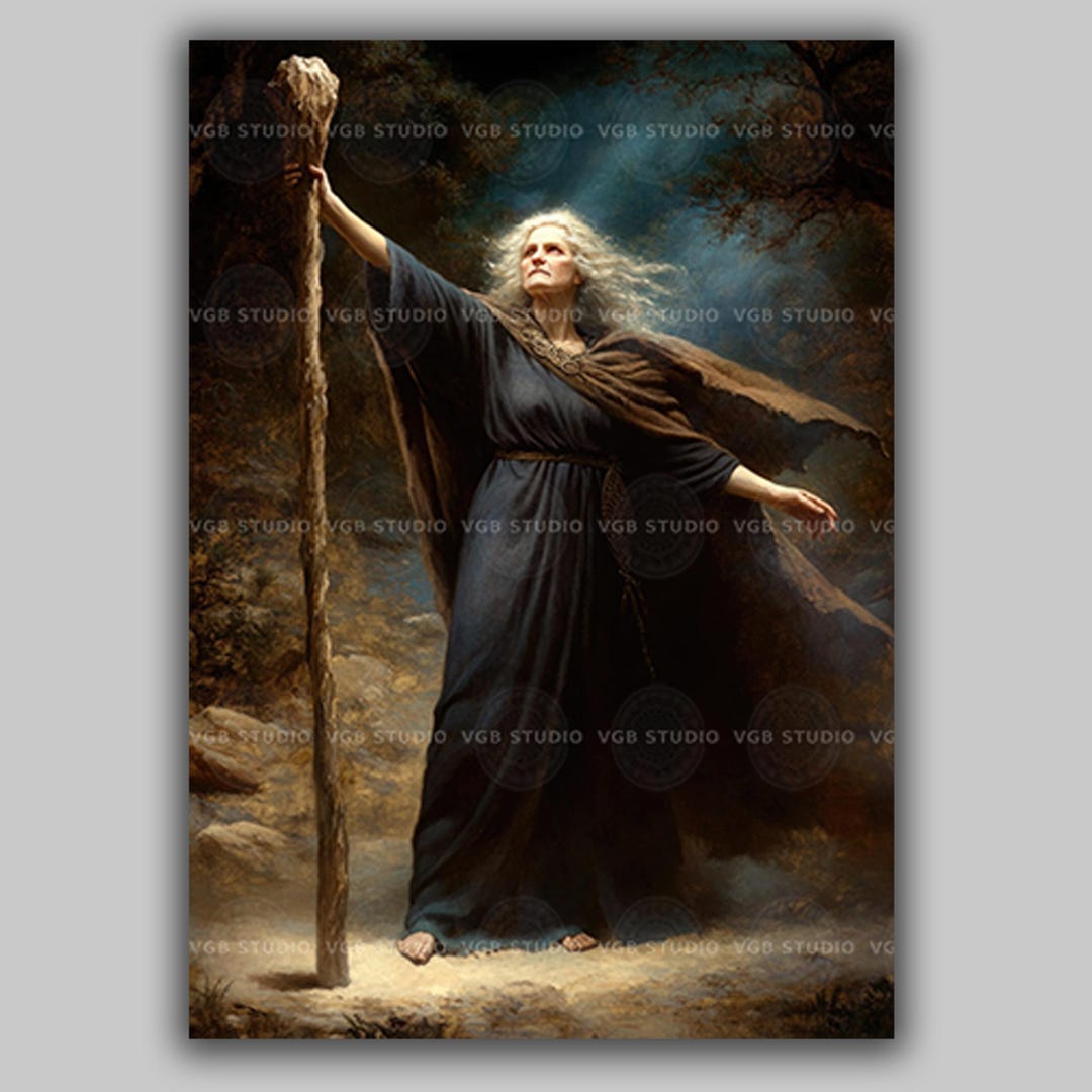 Cailleach Goddess of Winter and Storms Art Print,powerful Celtic Crone ...