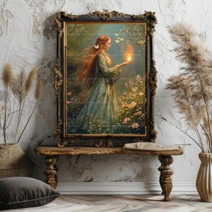 Brigid Art Print Irish Goddess of Flame Healing Spring and Poetry Pagan ...