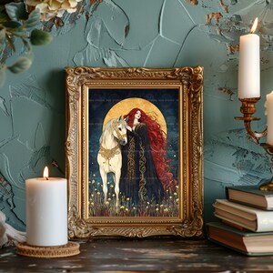 Epona Roman Pagan Goddess of Horses and Fertility Fine Art Print ...