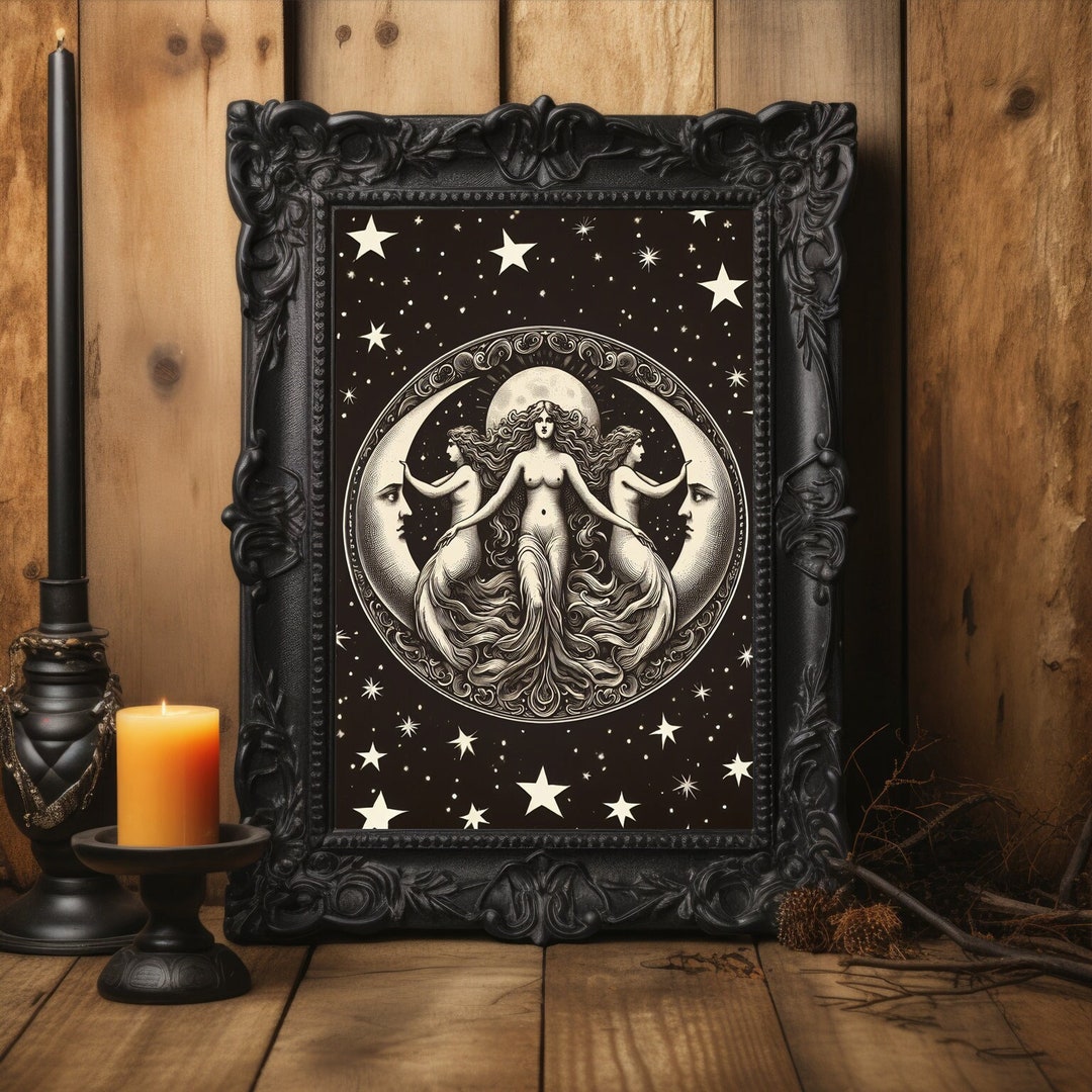 Hecate Triple Moon Goddess Crossroads Witchcraft Fine Art Giclee ...