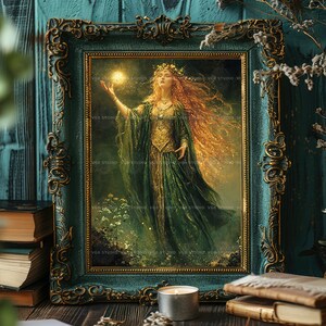 Danu Goddess of Earth and Abundance Print, Celtic Pagan Wall Art, Mother of Tuatha Dé Danann ...