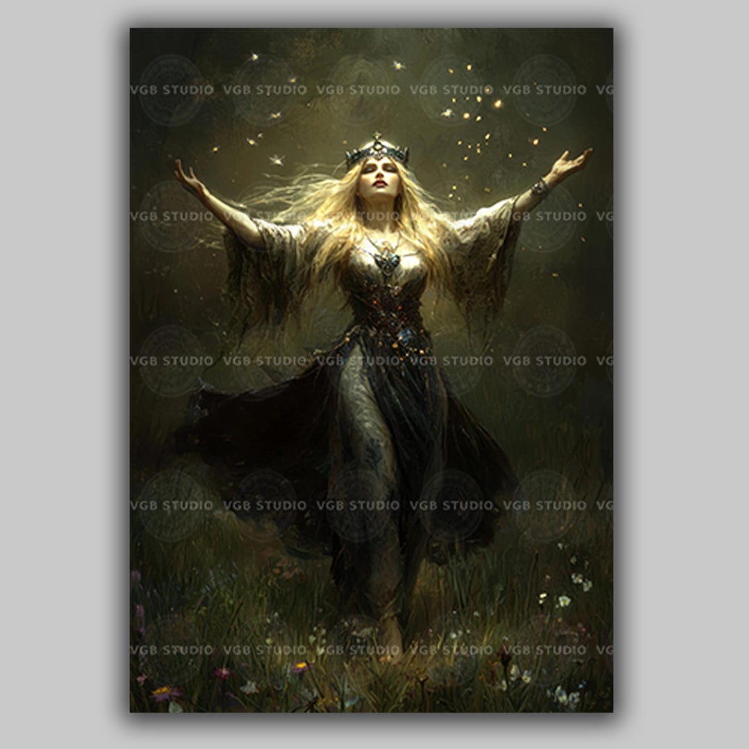 Eriu Celtic Goddess of Ireland Sovereignty Wall Art Print Irish ...