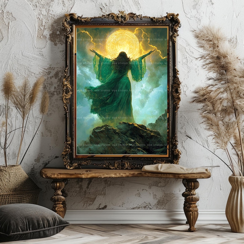 Sunna Sol Norse Sun Goddess of Daylight Warmth Protection Radiant Halo ...