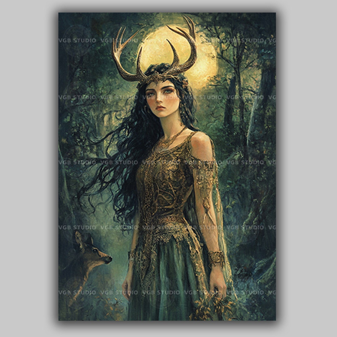 Sadhbh Celtic Goddess of Transformation and Nature Art Print, Spiritual ...
