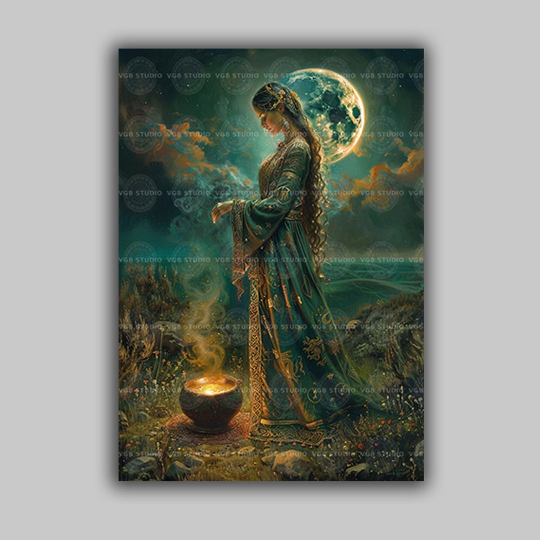 Ceridwen Celtic Welsh Goddess Knowledge Magic Deity, Cerridwen Fine Art ...