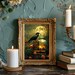 Raven and Moon Art Print Witchy Dark Academia Wall Decor Crow on Books ...