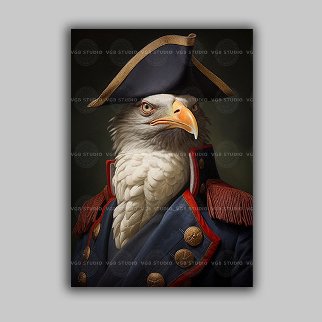 Victorian Regal Admiral Eagle Gothic Royal Giclee Print, Baroque ...
