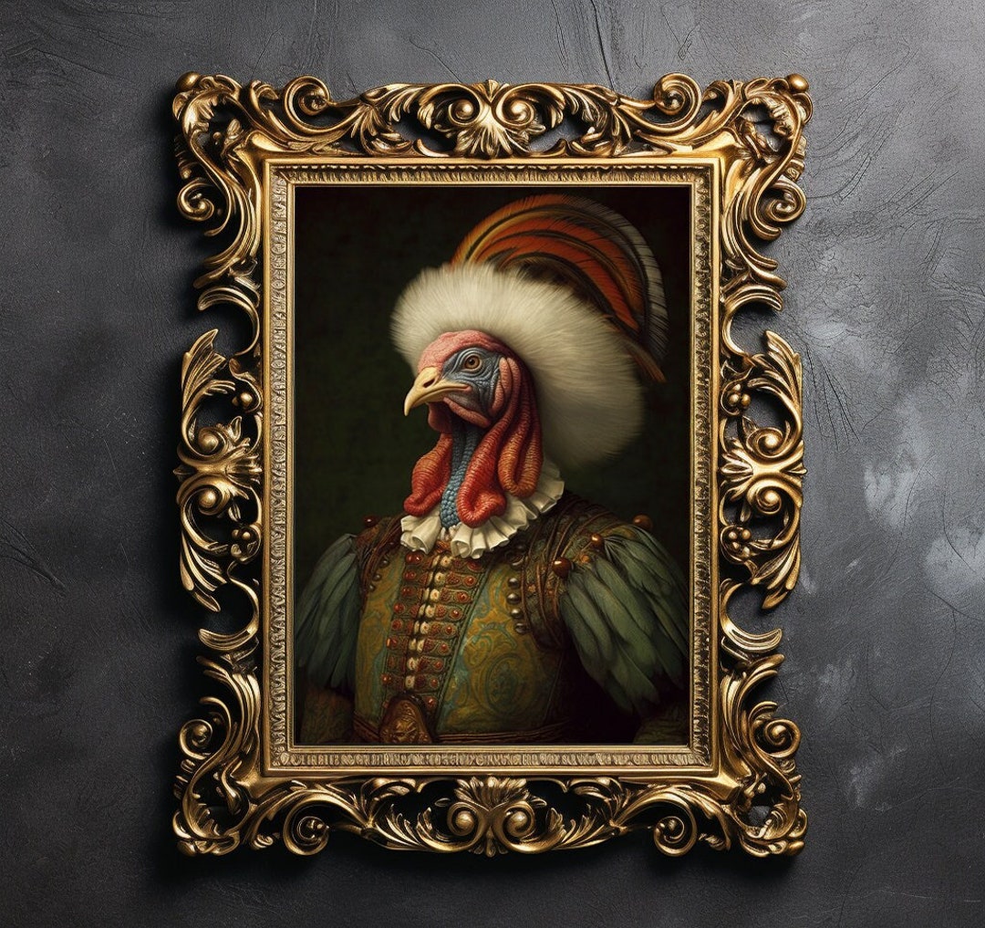 Turkey Gothic Victorian Print, Renaissance Bird Portrait Poster Fine ...