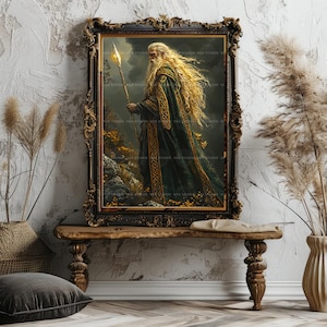 Lugh Celtic God Warrior of Sun and Light With Magic Spear Fine Art ...