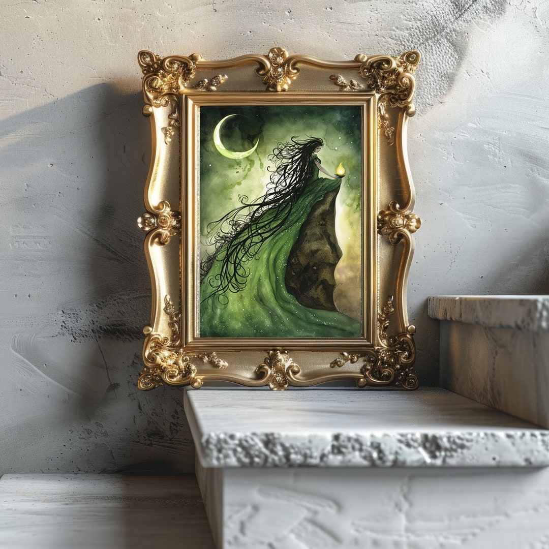 Brigid Celtic Goddess of Poetry, Awen Inspiration, Celtic Muse, Moon ...