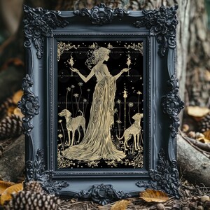 Hecate Witchcraft Night Greek Goddess Art Nouveau Crossroads Magic ...