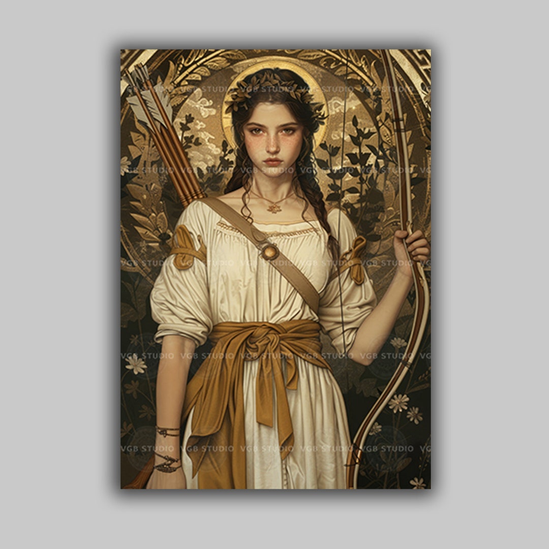 Artemis Greek Goddess of Hunting Divine Feminine Art, Nature Lover ...