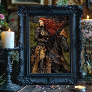 Macha Morrigan Celtic Goddess Art Print Irish Mythology Wall Decor ...