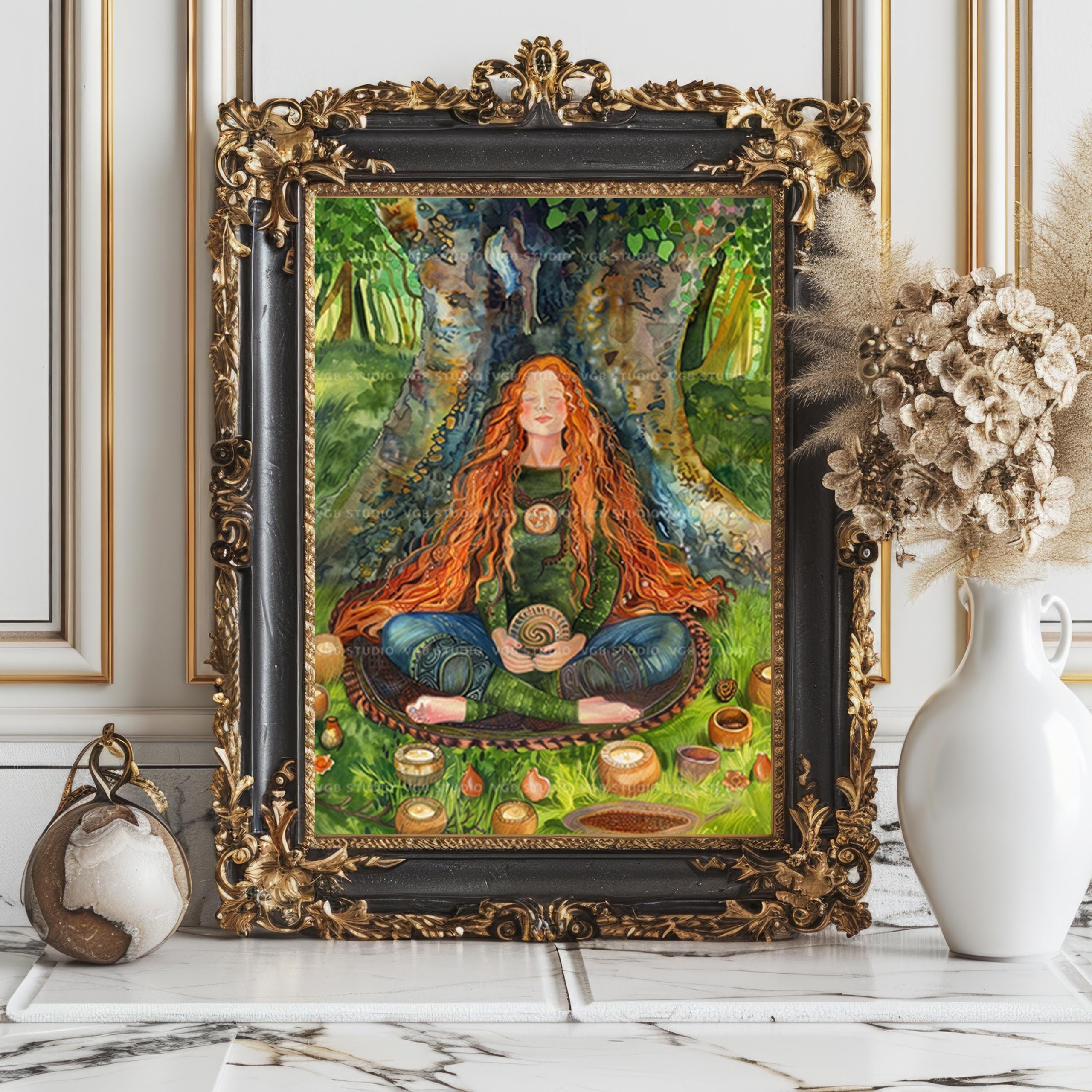 Danu Celtic Goddess Art Print Earth Mother Deity Nature Spiritual ...
