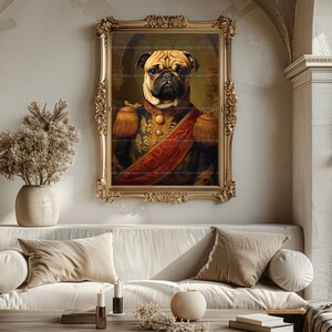 Gothic Pug Dog Victorian Rennasaince Gentleman Fine Art Giclee, Baroque ...