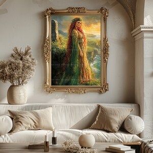 Eriu Art Print Irish Goddess Erin Celtic Queen Mythology Ireland Tuatha ...