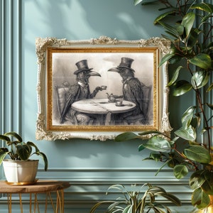 Gothic Raven Print, Victorian Crow Poster, Dark Academy Art, Goth ...