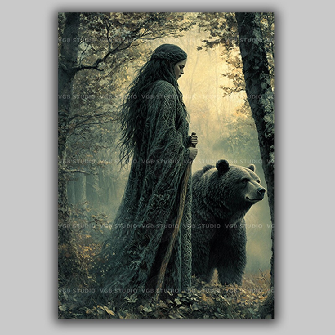 Artio Bear Goddess Art Print Celtic Pagan Wall Decor Druid Altar ...