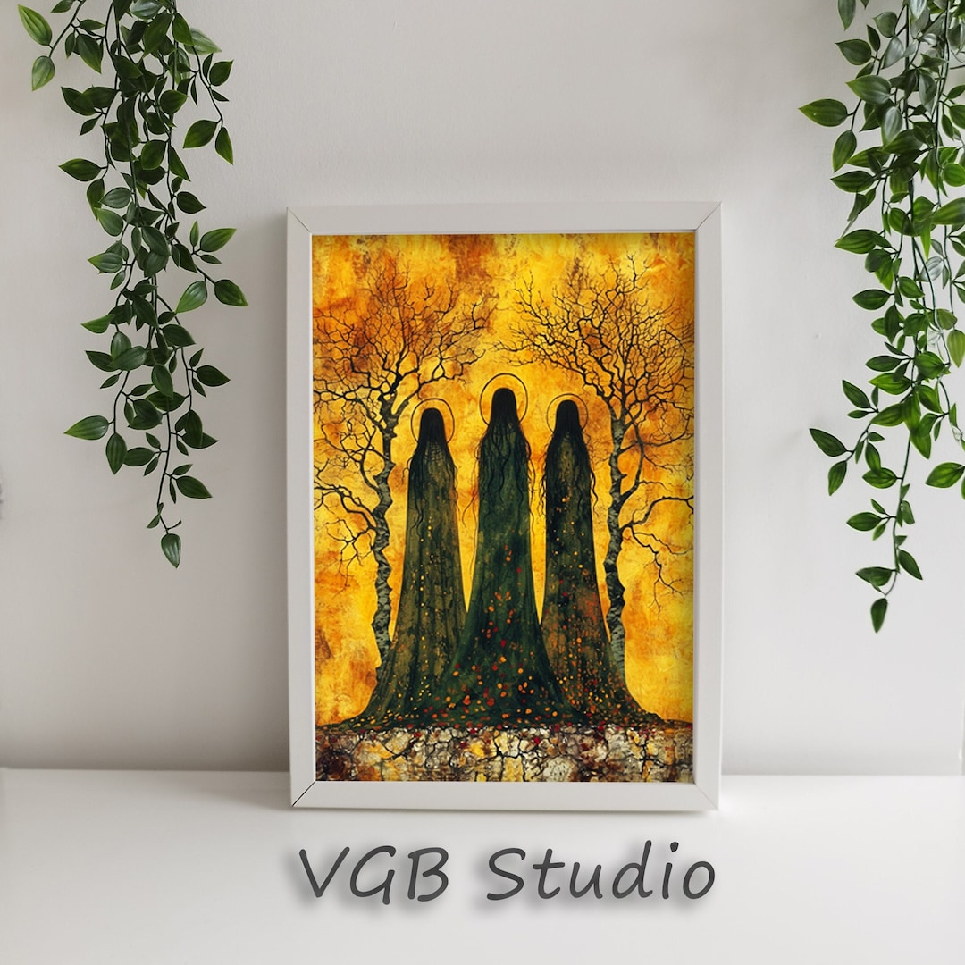 The Norns Norse Pagan Goddess Mythology Painting, Scandinavian Lore ...