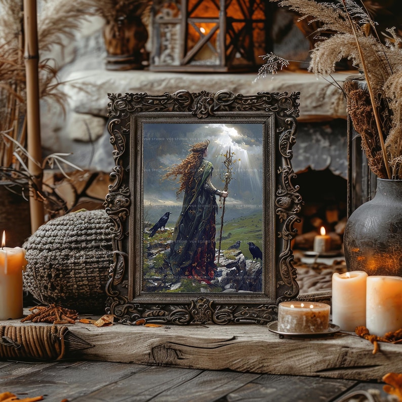 The Morrigan Wall Art Print, Irish Celtic Goddess of War and Fate ...